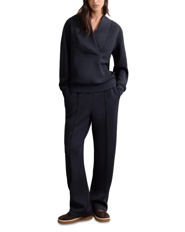 REISS Jemma Wide Leg Joggers - Navy