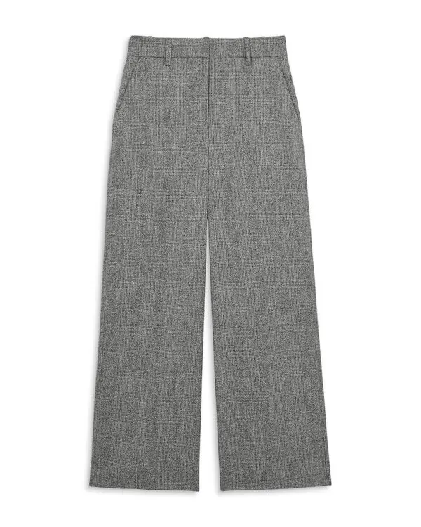 REISS Petite Texture Wide Leg Trousers