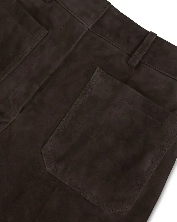 REISS Flare Leg Suede Pants