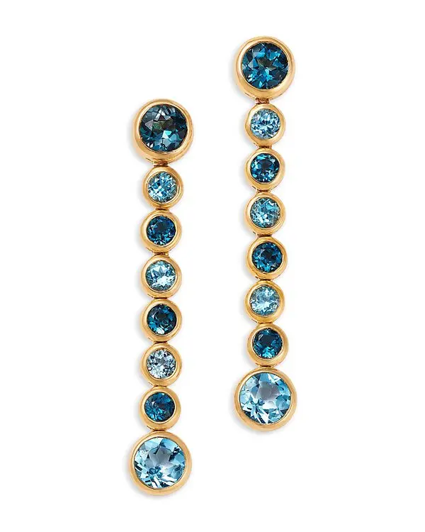 Bloomingdale'S London Blue Topaz And Blue Topaz Earrings - Blue/gold