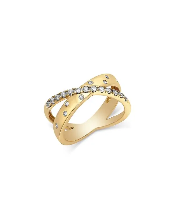 Bloomingdale'S Diamond Crossover Ring, 0.33 Tcw - Gold
