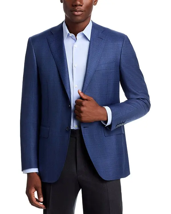 Canali Siena Regular Fit Tonal Sportcoat - Blue