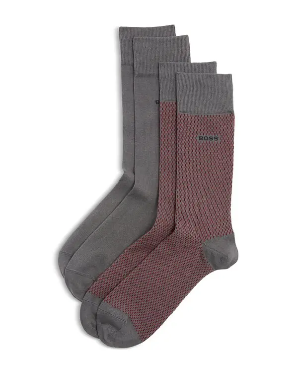 BOSS Crew Socks Pack Of Two - Open Grey