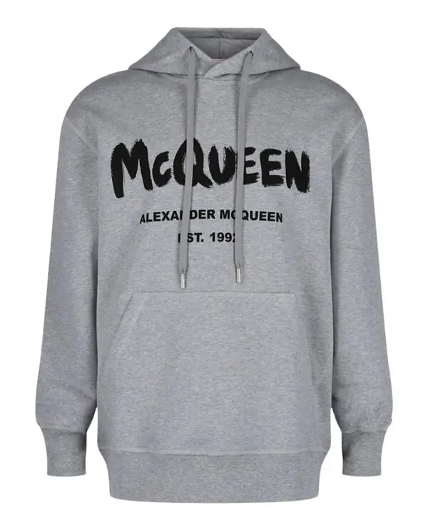 Alexander McQueen Graffiti Logo Hooded Sweatshirt
