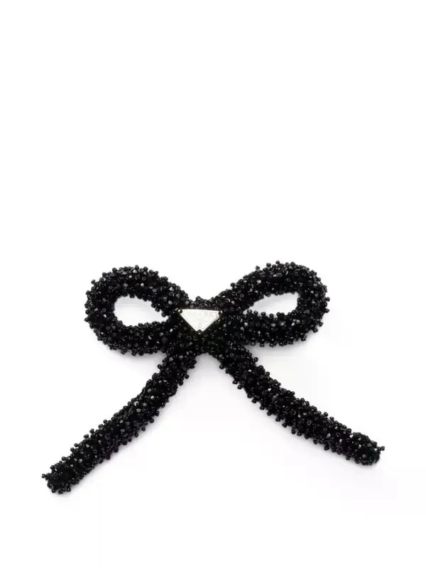 Prada Crystal-embellished Hair Clip - Black