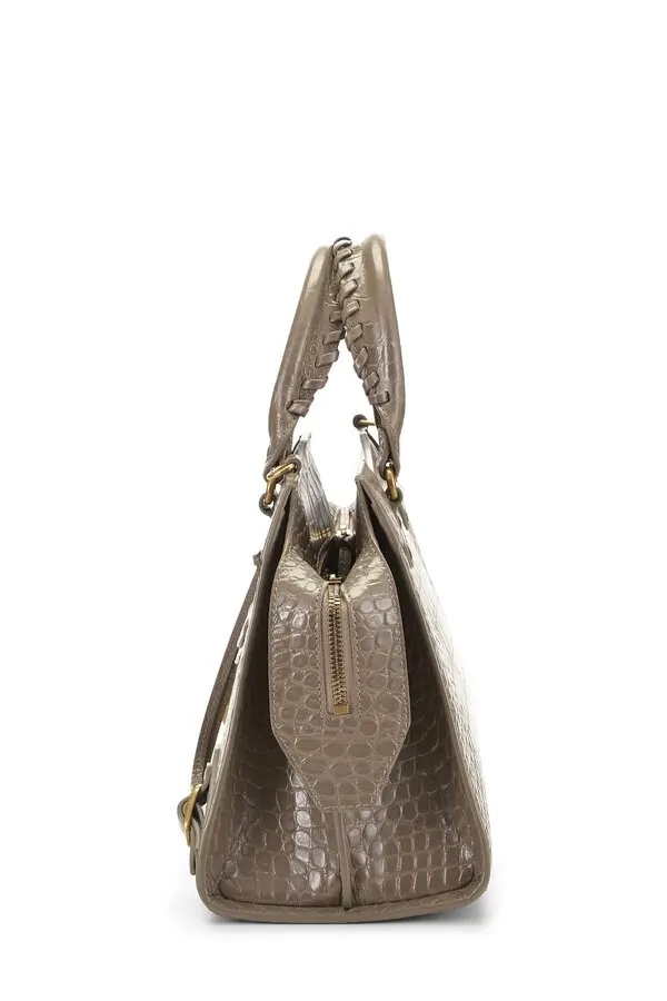 Balenciaga Embossed Neo Classic Shoulder Bag - Grey