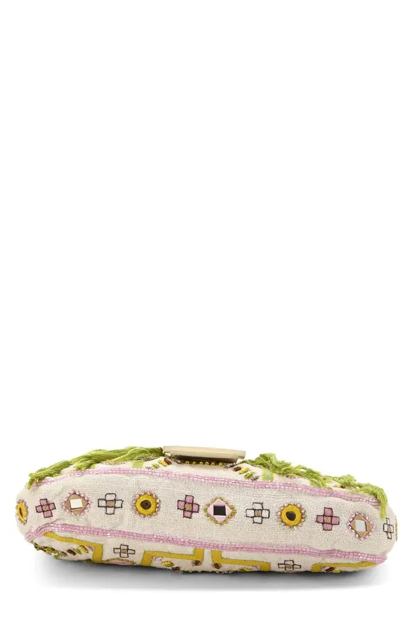 Fendi Embellished Baguette - White