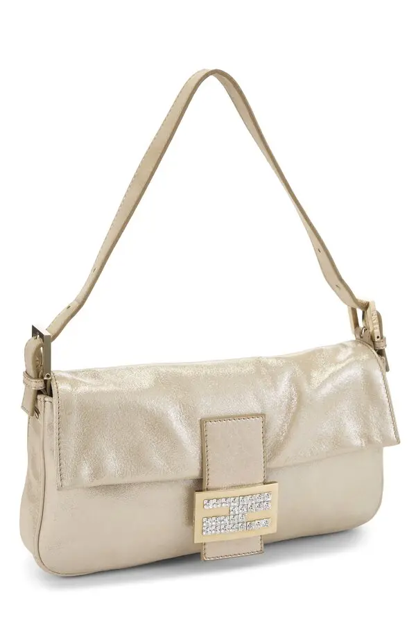 Fendi Metallic Lurex Baguette Bag - Gold