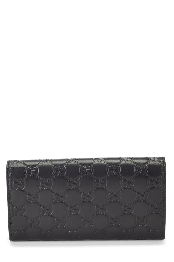 Gucci Ssima Continental Bow Wallet - Black