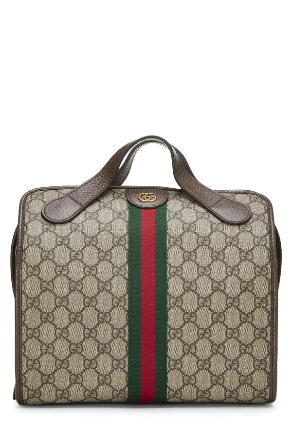 Gucci Gg Supreme Bowler Handbag - Brown