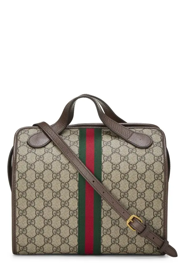 Gucci Gg Supreme Bowler Handbag - Brown