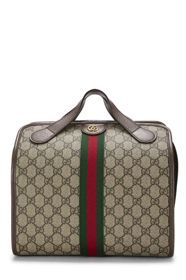Gucci Gg Supreme Bowler Handbag - Brown