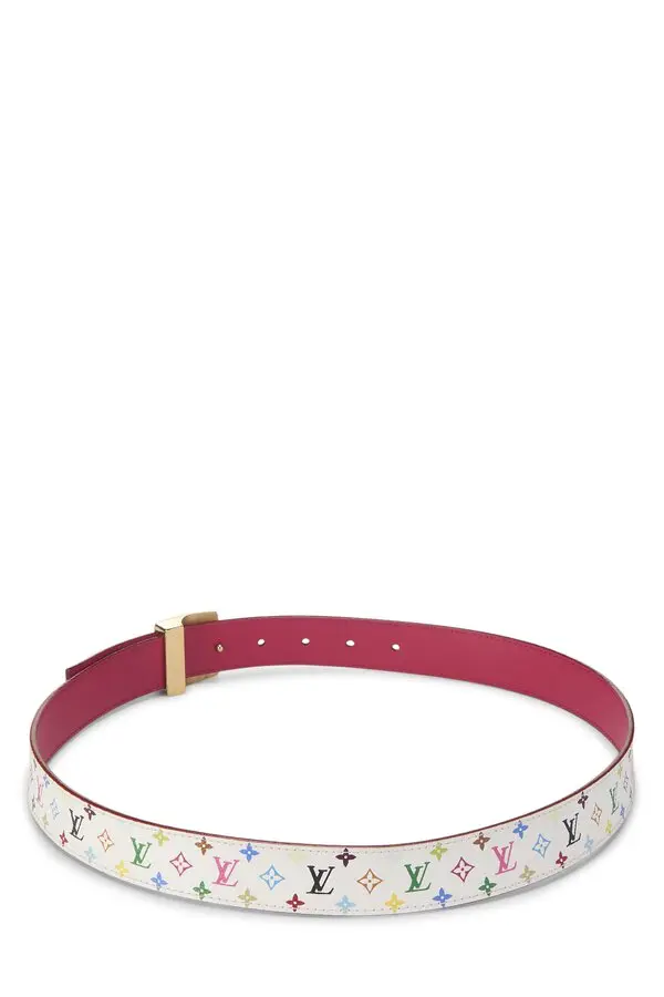 LOUIS VUITTON Takashi Murakami Monogram Multicolore Ceinture 85 Belt