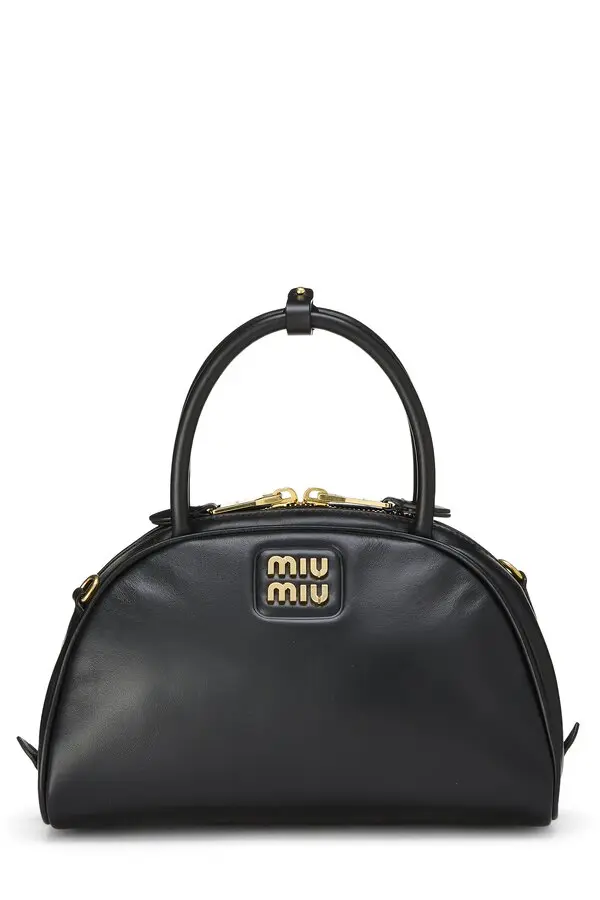 Miu Miu Leather Convertible Top Handle Bag