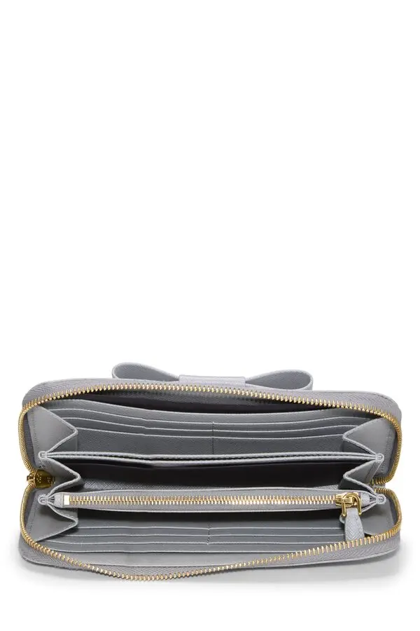 Prada Saffiano Bow Continental Wallet