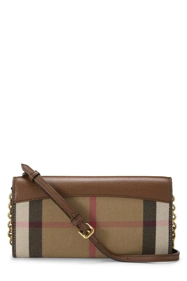 Burberry Haymarket Check Henley Wallet On Chain