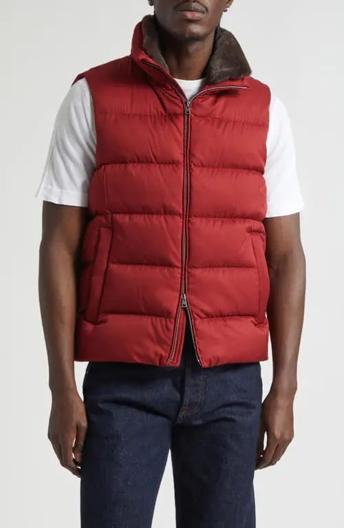 Herno Faux Fur Trim Down Puffer Vest