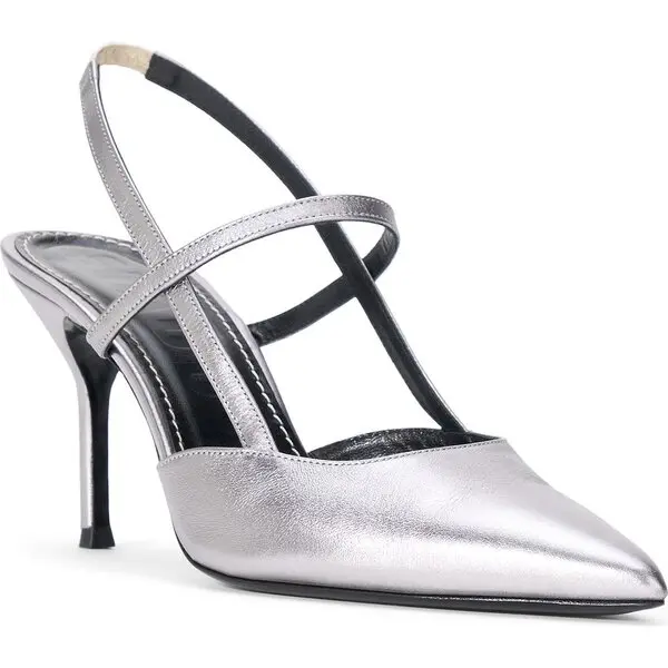 Staud Sebastian Slingback Sandal - Pewter