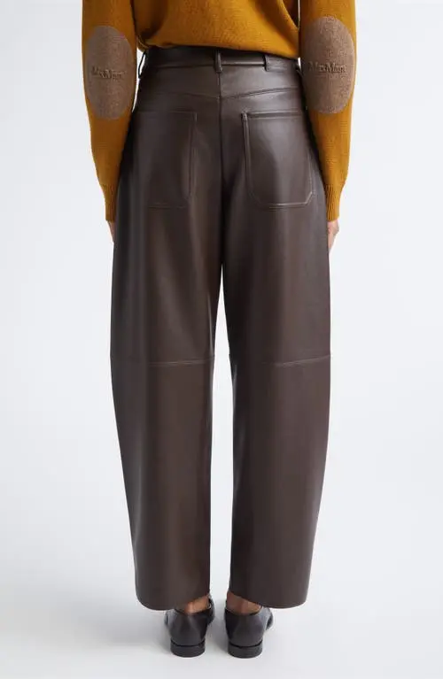 Max Mara Sospiro Faux Leather Cropped Pants