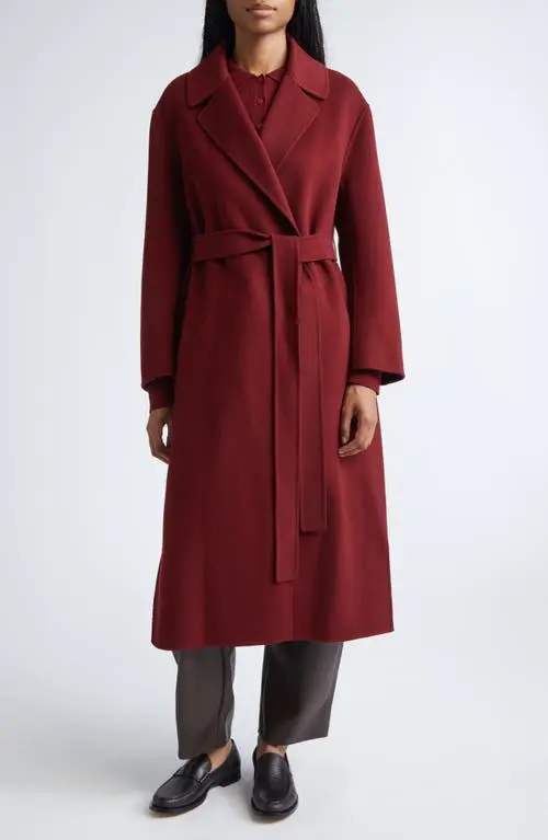 Max Mara Luna Virgin Wool Wrap Coat - Raspberry