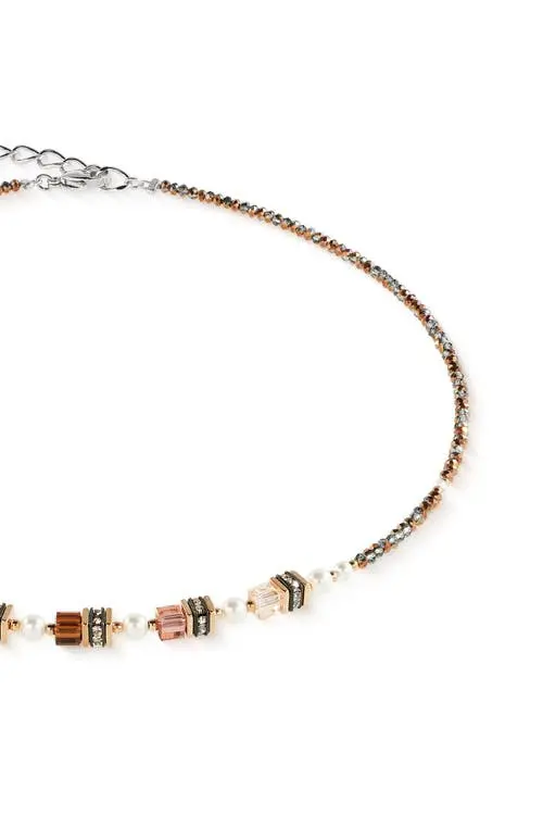 COEUR DE LION Sparkling Princess Necklace - Mocha Mousse