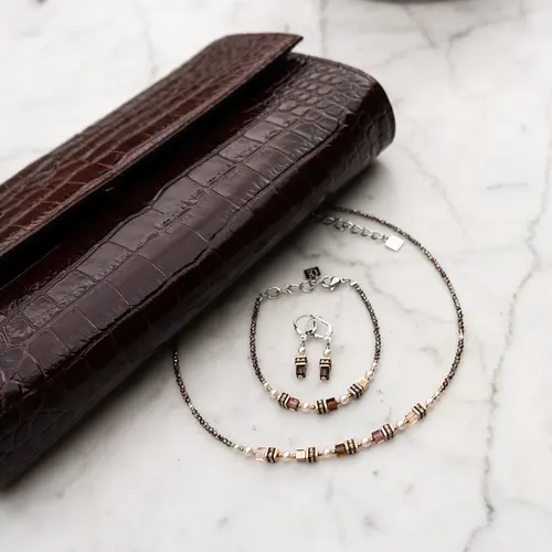 COEUR DE LION Sparkling Princess Necklace - Mocha Mousse