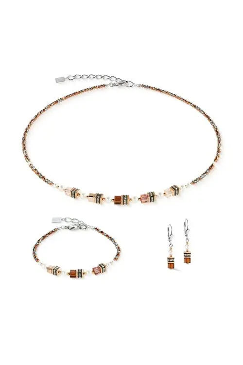 COEUR DE LION Sparkling Princess Necklace - Mocha Mousse
