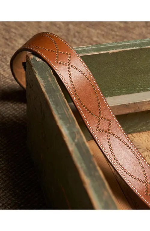 FORTELA Tesla Calf Leather Belt With Studs
