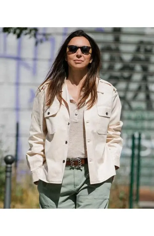 FORTELA Coralie Serafino Linen T-shirt - Camel