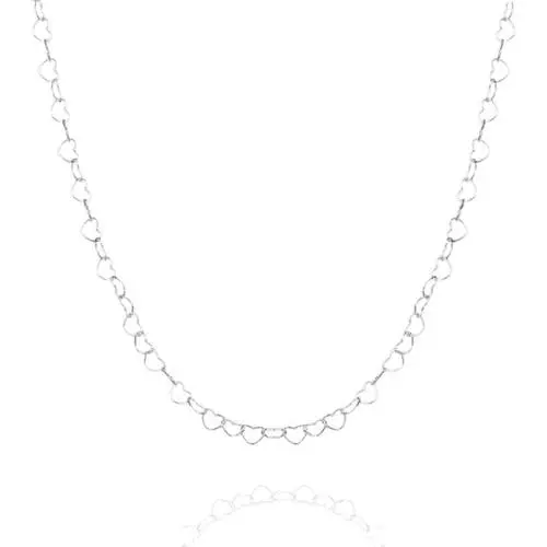 SPERO LONDON Love Heart Sterling Chain Necklace - Silver
