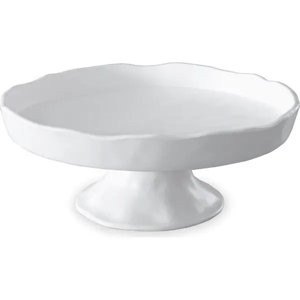 BEATRIZ BALL COLLECTION Vida Nube Round Pedestal Cake Plate - White