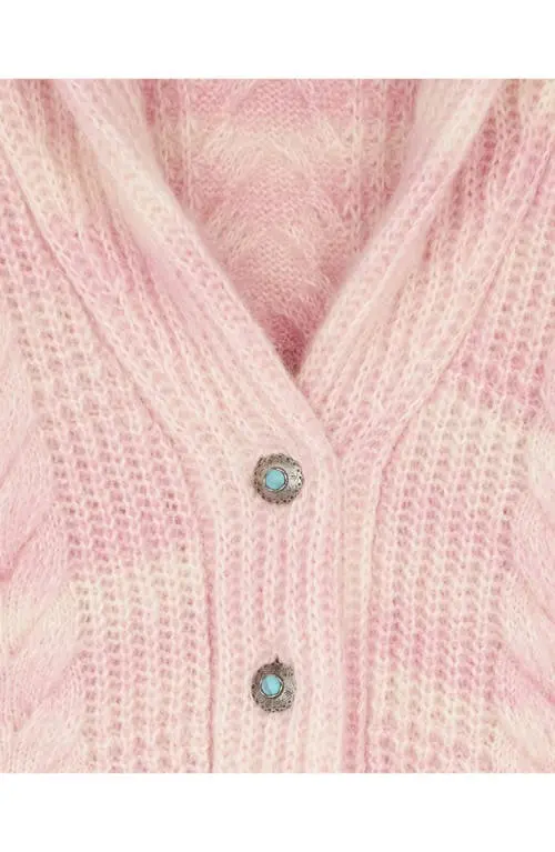 FORTELA Lexi Alpaca Wool Cardigan - Pink