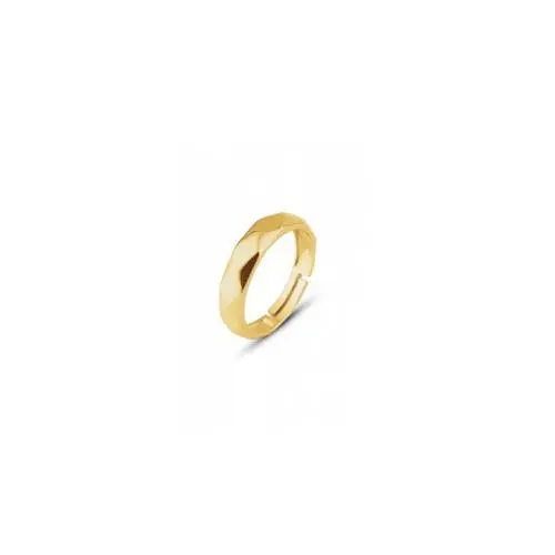 SPERO LONDON Sterling Hammered Ring - Gold