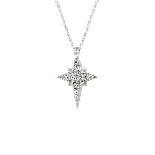 SPERO LONDON Northern Star Polaris Sterling Necklace - Silver