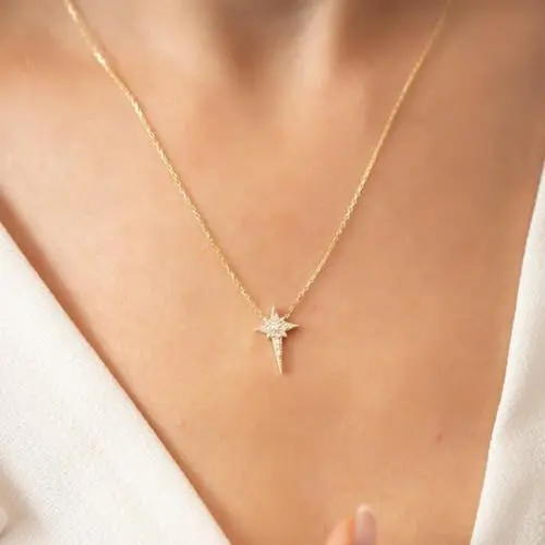 SPERO LONDON Northern Star Polaris Sterling Necklace - Silver