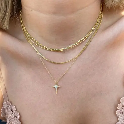 SPERO LONDON Northern Star Polaris Sterling Necklace - Silver
