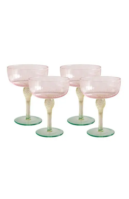 BEATRIZ BALL COLLECTION Glass Aquarelle Coupe Set Of 4 - Multi