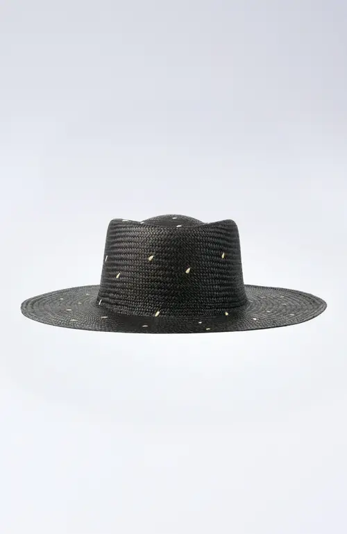 HEADS OF STATE HAT CO. Boater Straw Hat - Black