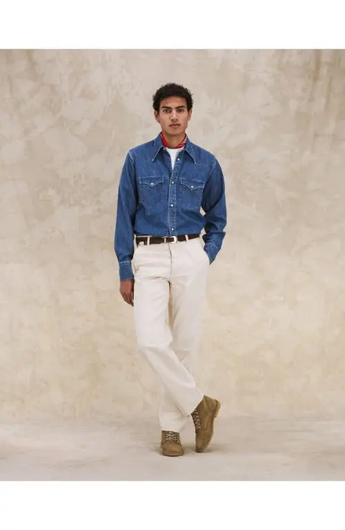 FORTELA Yellowstone Stone Wash Denim Shirt