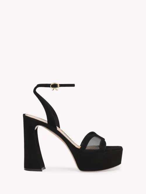 GIANVITO ROSSI Suede Platform Heel