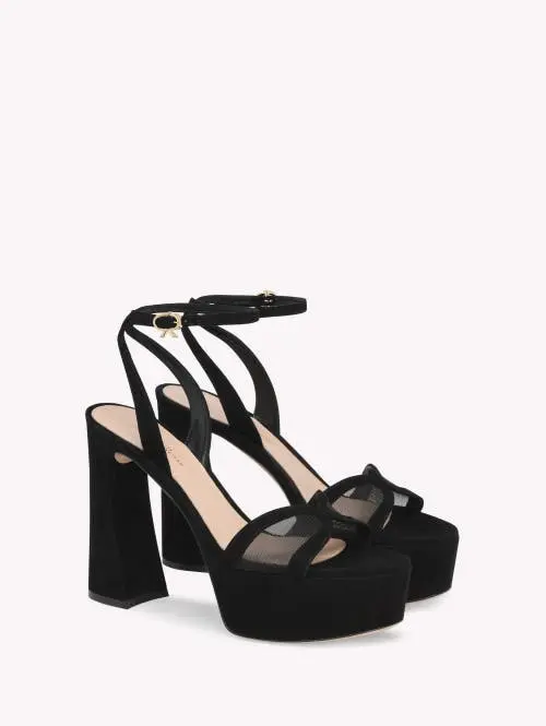 GIANVITO ROSSI Suede Platform Heel