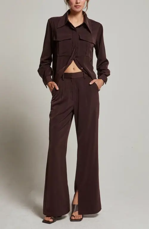 CRESCENT Silky Wide-leg Trousers