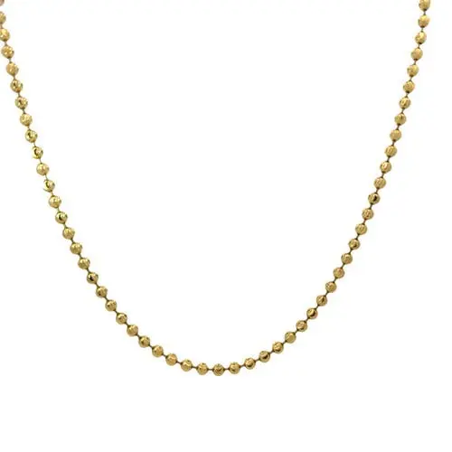 ANCONA JEWELRY 14k Gold Moon Link 4mm Necklace - Yellow