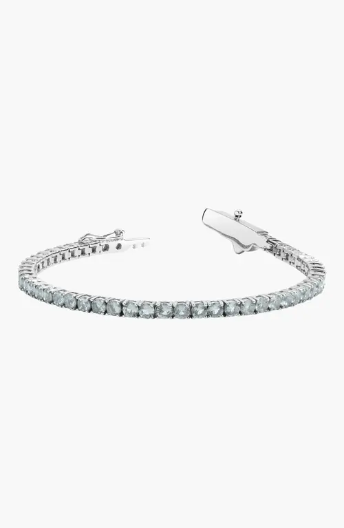 AURATE Aaa Lab Grown Vermeil Tennis Bracelet - Blue Tourmaline