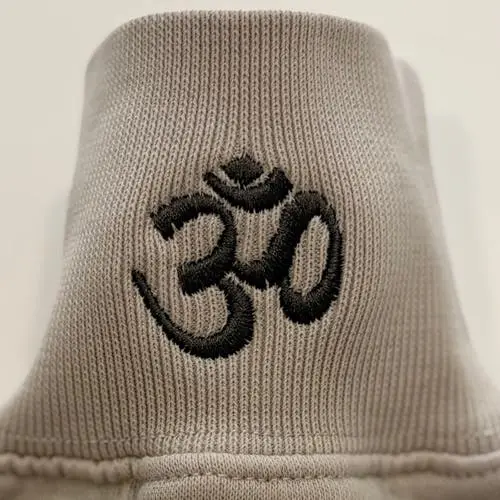 CONSCIOUS INK Om Namaste Embroidered Crewneck Sweatshirt - Faded Bone