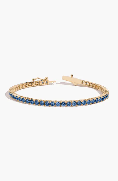 AURATE 6ct Lab Grown Sapphire Tennis Bracelet - Yellow Vermeil