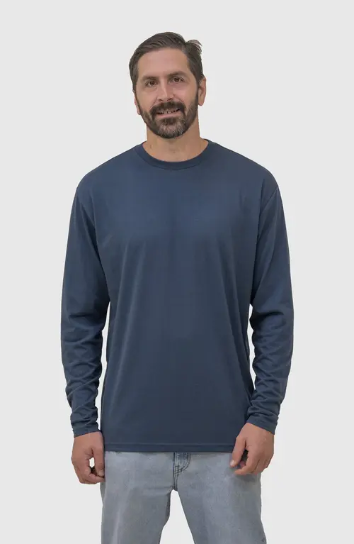 EPIC FITS Long Sleeve Crew Neck T-shirt - Slate Blue