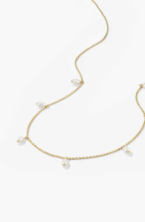 Mejuri Tiny Pearl Station Necklace
