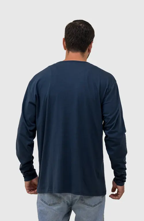EPIC FITS Long Sleeve Henley - Slate Blue
