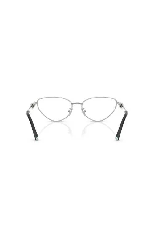Tiffany & Co. 56mm Cat Eye Optical Glasses - Silver